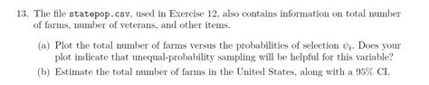 solved 13 the file statepop csv used in exercise 12 also