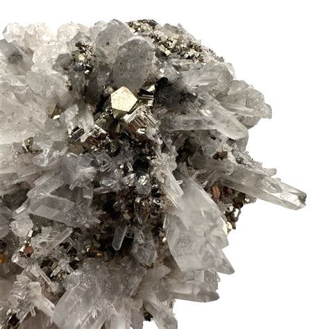 Quartz Cluster With Pyrite Peru Mineralogy