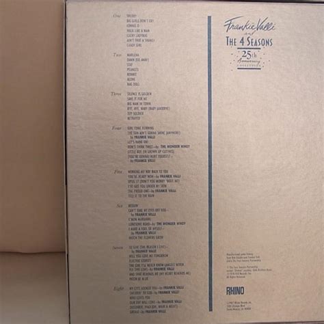 Frankie Valli And The 4 Seasons25th Anniversary Collection レコード通販・買取は