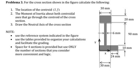 Solved Problema 3 For The Cross Section Shown In The Figure