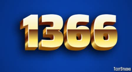 1366 Text Effect and Logo Design Number