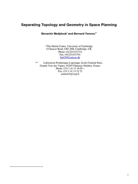 Pdf Separating Topology And Geometry In Space Planning Dokumen Tips