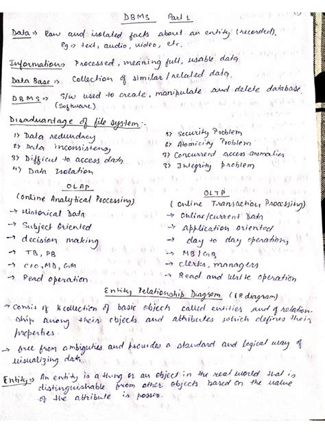 dbms notes pdf