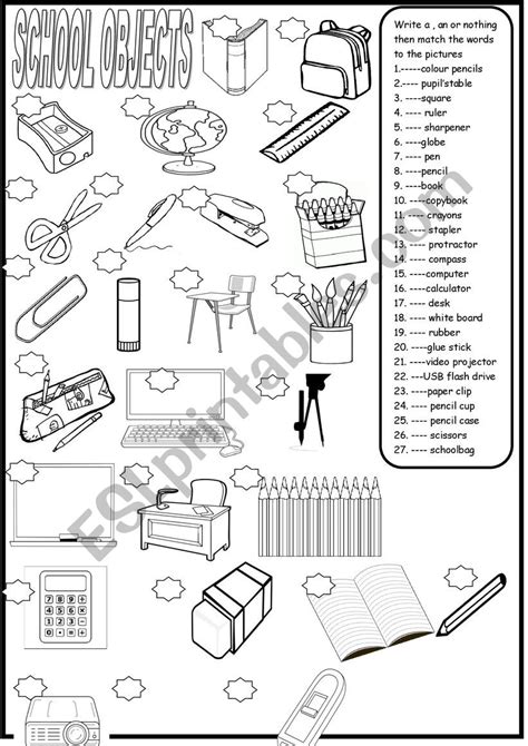 Schoolobjects Coloring Coloring Pages