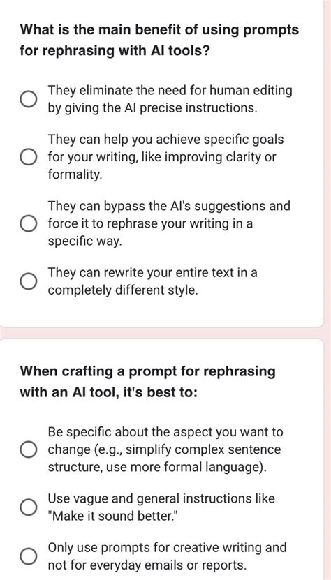 What Is The Main Benefit Of Using Prompts For Rephrasing With Ai Tools