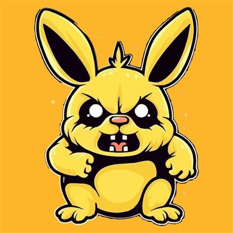 Premium Vector Rabbit Face Illustration