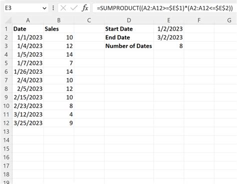 Excel How To Count Number Of Date Occurrences