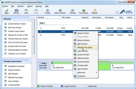 Allocate Free Space From One Partition To Another Without Formatting Hard Drive