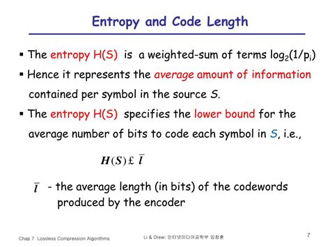 Ppt Fundamentals Of Multimedia Chapter 7 Lossless Compression