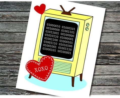 Nerdy Binary Computer Valentine Programmer Web Developer Etsy