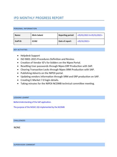 Ipd May 2021 Progress Report Pdf