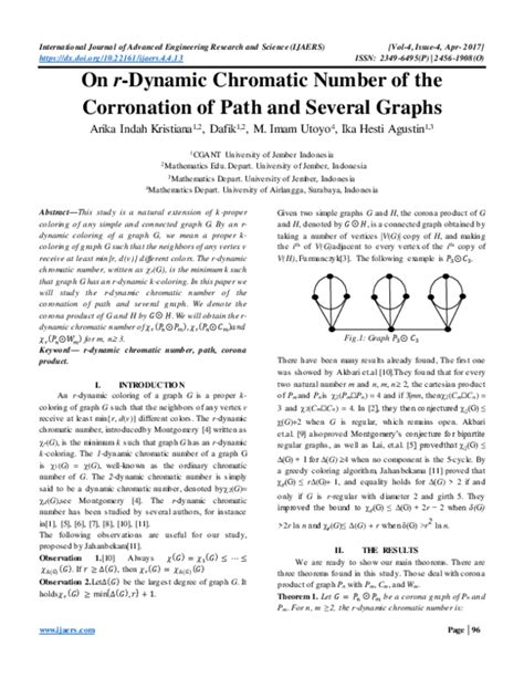 Pdf On R Dynamic Chromatic Number Of The Corronation Of Path And