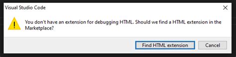 Vscode You Dont Have An Extension For Debugging Html Error · Issue