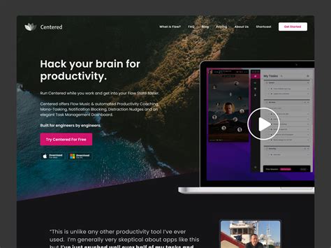 Centered App Website By Devin Schvaneveldt On Dribbble