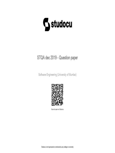 Stqa Dec 2019 Question Paper Pdf Computing Software Engineering