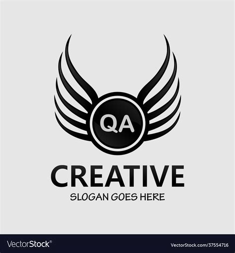 Qa Letter Initial With Royal Luxury Logo Template Vector Image