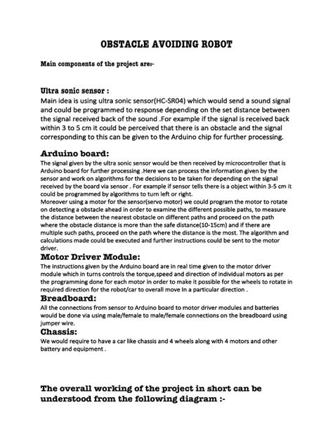 obstacle avoiding robot pdf