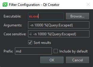 Searching With The Locator Qt Creator Manual