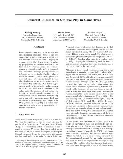 pdf coherent inference on optimal play in game trees · of an example