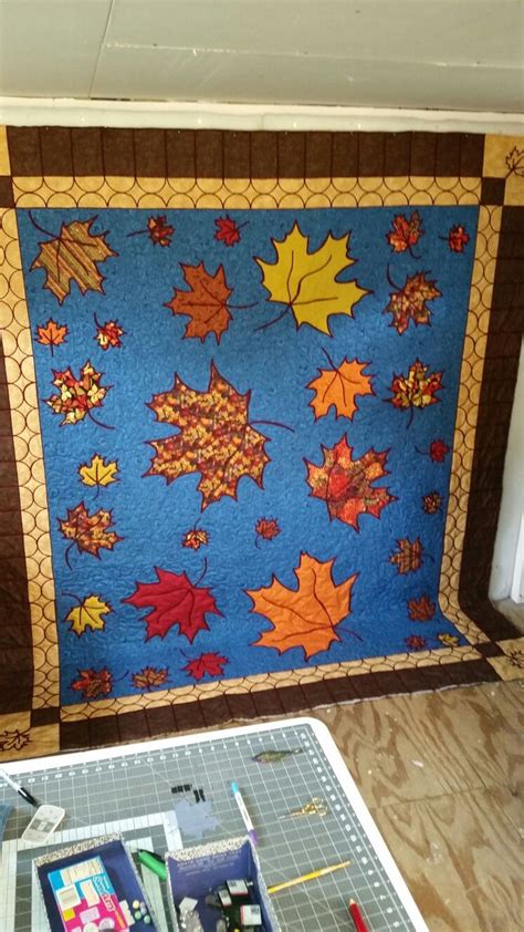 Queen Size Maple Leaf Quilt Original Design Handmade Quilts Quilts