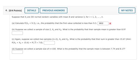 Solved Suppose That Xi Are IID Normal Random Variables With Chegg