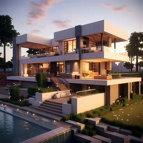 Modern And Minimalist House Architecture Design Minecraft House