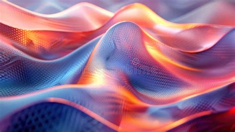 Curved Colorful Abstract Shapes In 3d Render Stock Illustration