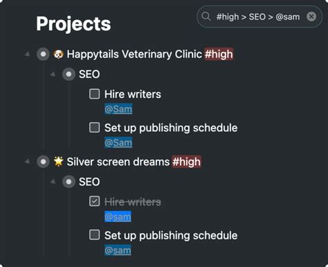 New Feature Nested Searches Let You Filter Based On Structure Not Just Content Workflowy