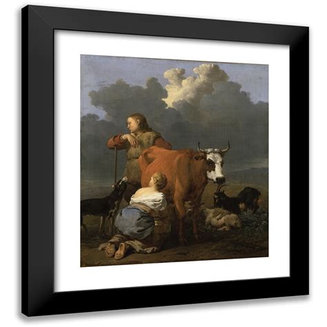 Karel Dujardin 20x22 Black Modern Framed Museum Art Print Titled