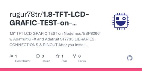Github Rugur78tr18 Tft Lcd Grafic Test On Esp8266 W Adafruit Gfx And St7735 Libraries