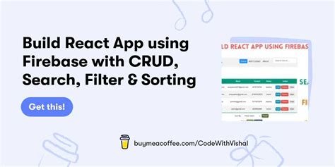 Build React App Using Firebase With Crud Search Filter And Sorting Buymeacoffee