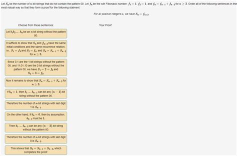 Solved Let Sn Be The Number Of N Bit Strings That Do Not