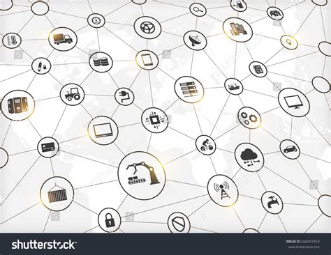 Industry 40 Internet Things Iot Networking Stock Vector Royalty Free 668307418 Shutterstock