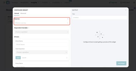 key drivers widget surveysparrow