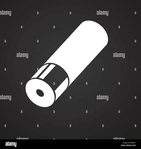 Bullet Shell Icon On Black Background For Graphic And Web Design