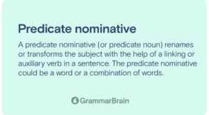 Understanding A Predicate Nominative Definition Examples How To Use GrammarBrain