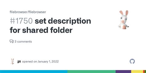 Set Description For Shared Folder · Issue 1750 · Filebrowser