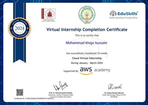 cloudcomputing awsacademy virtualinternship eduskills learning