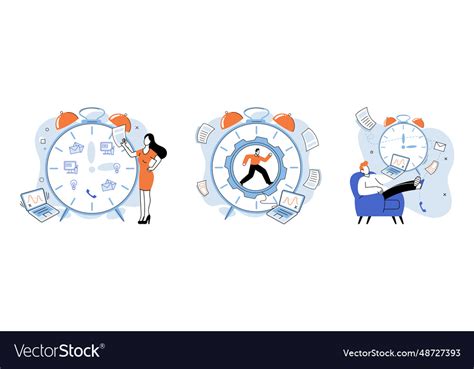 Social Network Web Site Surfing Concept Working Vector Image