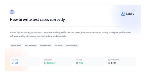 How To Write Test Cases Correctly Labex