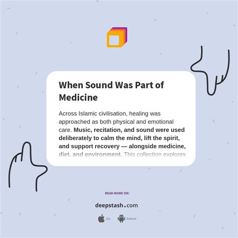 When Sound Was Part Of Medicine Deepstash