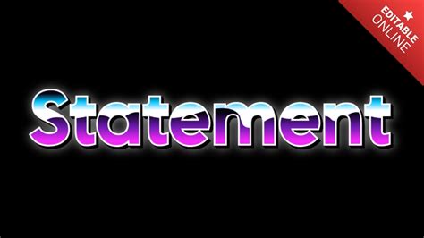 Statement Text Effect Generator