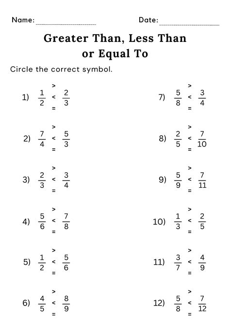Greater Than Less Than Worksheets For Kg Kindergarten Comparing