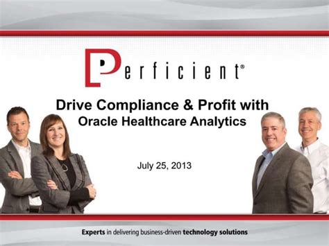 Drive Compliance And Profit With Oracle Healthcare Analytics Ppt