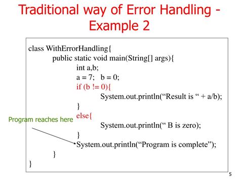 Ppt Exceptions An Oo Way For Handling Errors Powerpoint Presentation