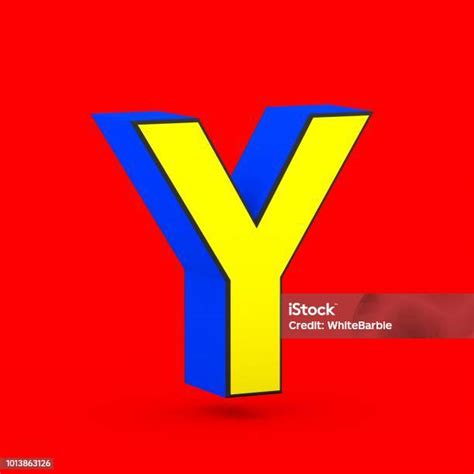 파란색과 노란색 슈퍼 히어로 편지 Y 대문자 빨간색 배경에 고립 0명에 대한 스톡 사진 및 기타 이미지 0명 3차원 형태 노랑 Istock