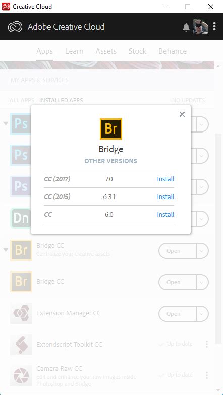 Bridge Cc Does Not Sync With Photoshop Cs6 Will T Adobe Product