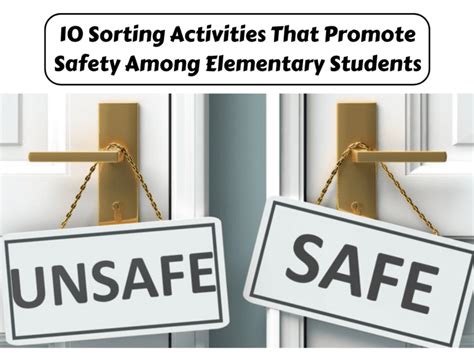 10 Sorting Activities That Promote Safety Among Elementary Students ...