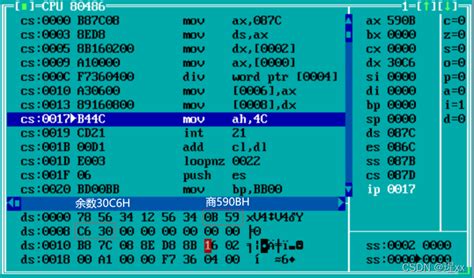 汇编语言（32位除法、分支结构、循环结构，奇偶校验，ascii转换，功能号调用）32位符号数除法 Csdn博客