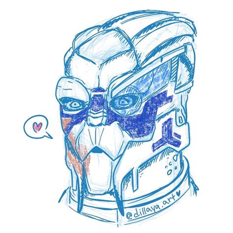 Mass Effect Cute Garrus Vakarian Quick Sketch ~~ Sketches Quick